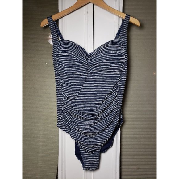 bond-eye | Swim | Bond Eye Australia Blue White Striped Onepiece ...